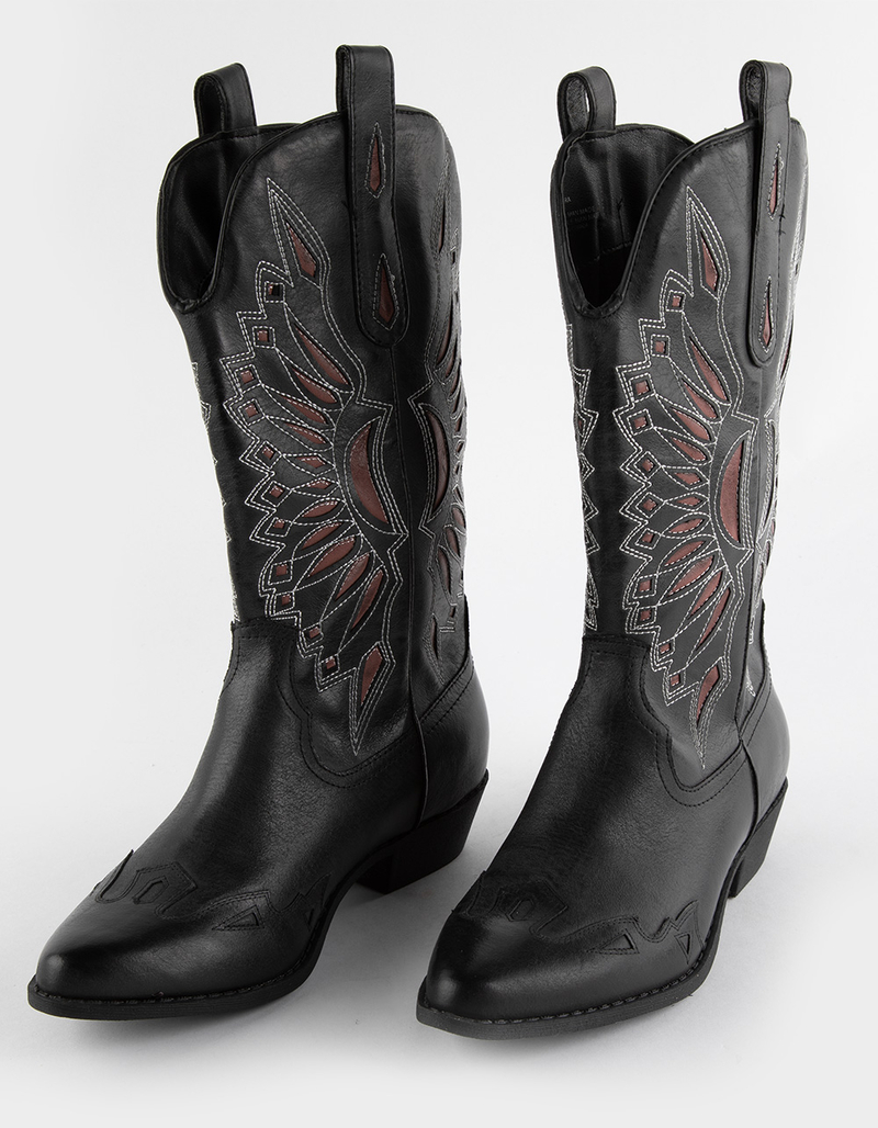 COCONUTS by Matisse Bandera Womens Western Boots - BLK/RED - 7 | Tillys