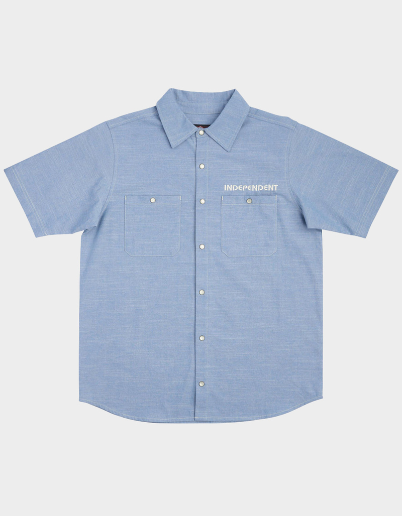 INDEPENDENT Groundwork Mens Work Shirt - BLUE | Tillys