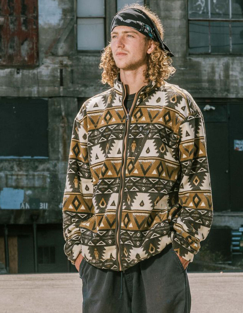 VOLCOM x Girl Skateboards Polar Zip Mens Jacket - MULTI - XL | Tillys