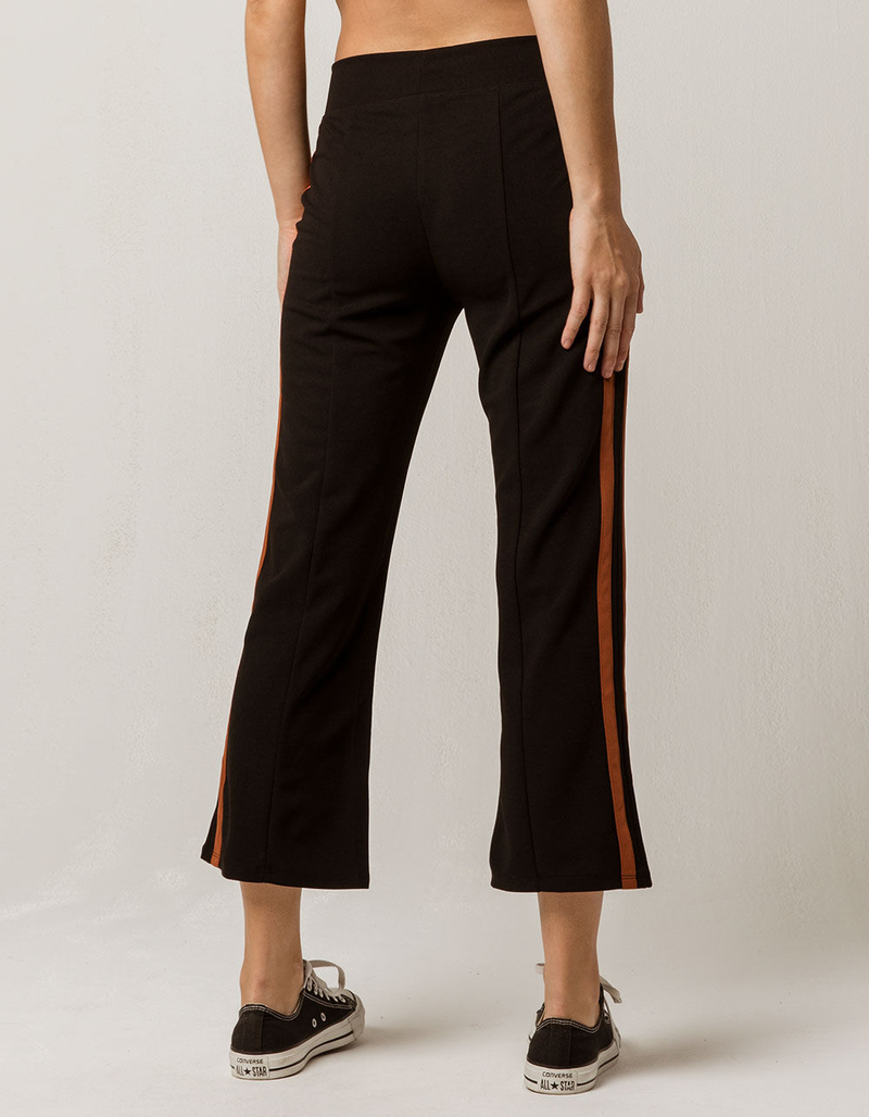 Sky And Sparrow Stripe Flared Womens Crop Pants Black Combo Xl Tillys