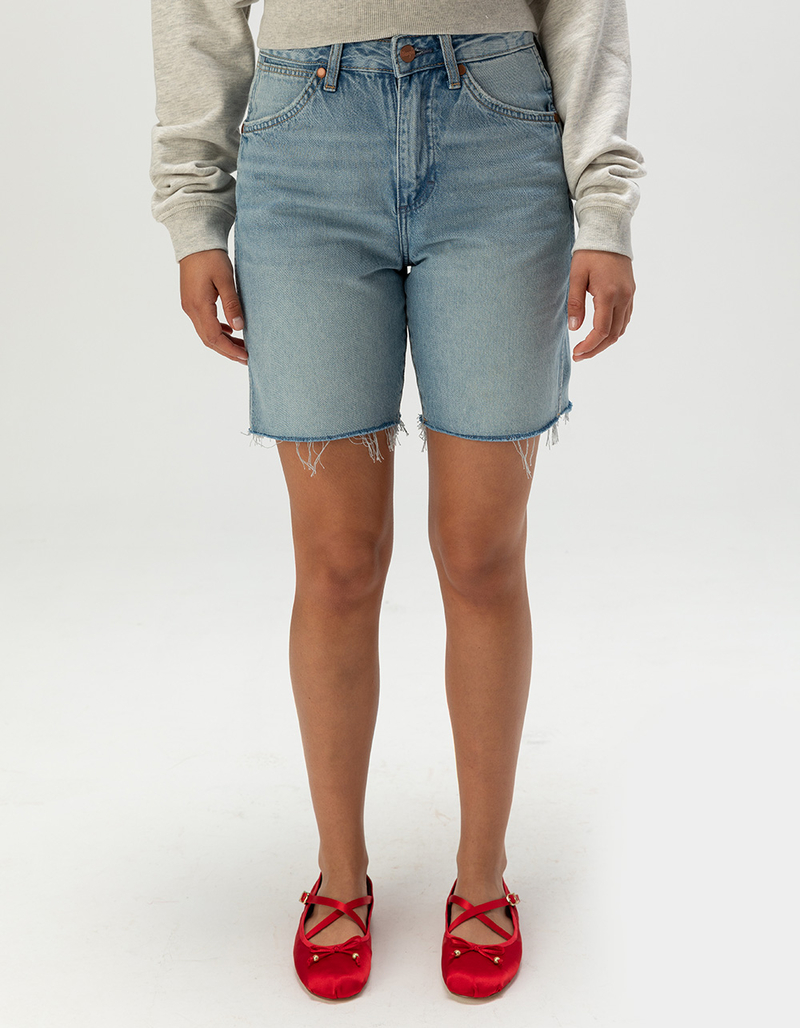 WRANGLER Cowboy Longline Womens Shorts - DENIM | Tillys