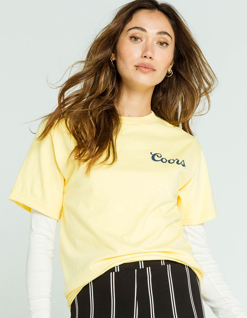 COORS Back Hit Womens Boyfriend Tee - YELLOW - S | Tillys