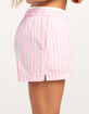 RSQ Womens Button Front Stripe Boxers - PINK | Tillys