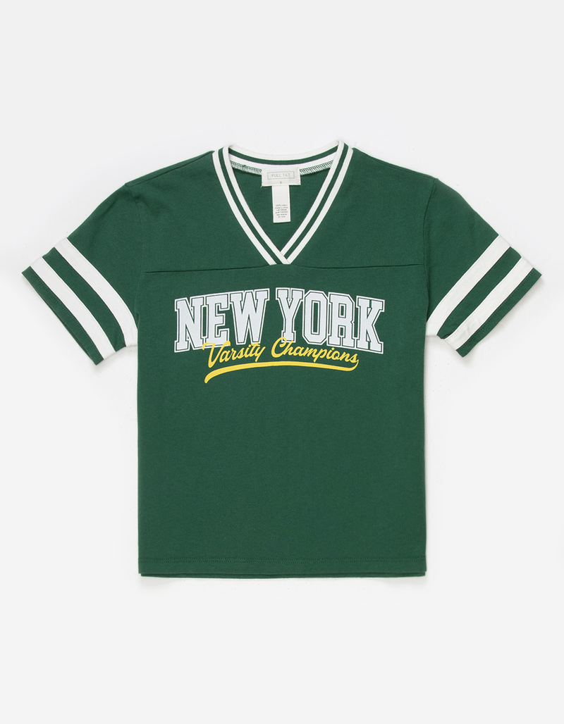 FULL TILT New York Girls Baseball Tee - GREEN COMBO | Tillys