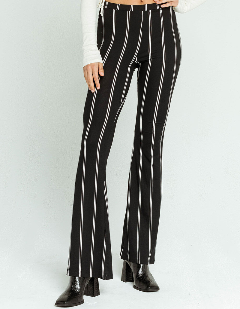 Sky And Sparrow Stripe Womens Flare Pants Blackwhite Xl Tillys