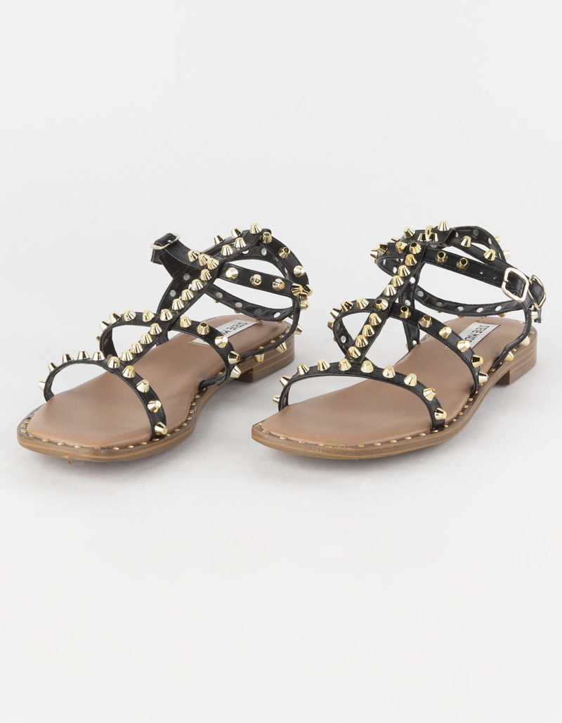 STEVE MADDEN Sunnie Gladiator Womens Flat Sandals - BLACK - 9 | Tillys