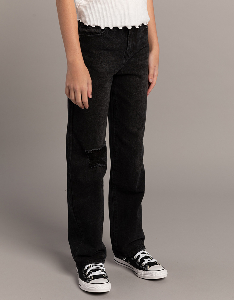 RSQ Girls High Rise Wide Leg Jeans - WASHED BLACK | Tillys