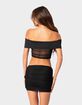 EDIKTED Hadley Fold Over Mesh Tube Top - BLACK | Tillys