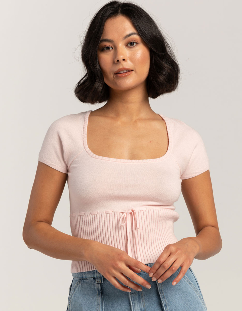 RSQ Womens Ribbon Rib Sweater - PINK | Tillys
