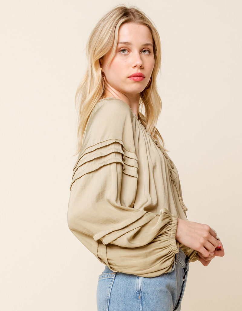 FREE PEOPLE All Tucks Bodysuit - OLIVE | Tillys