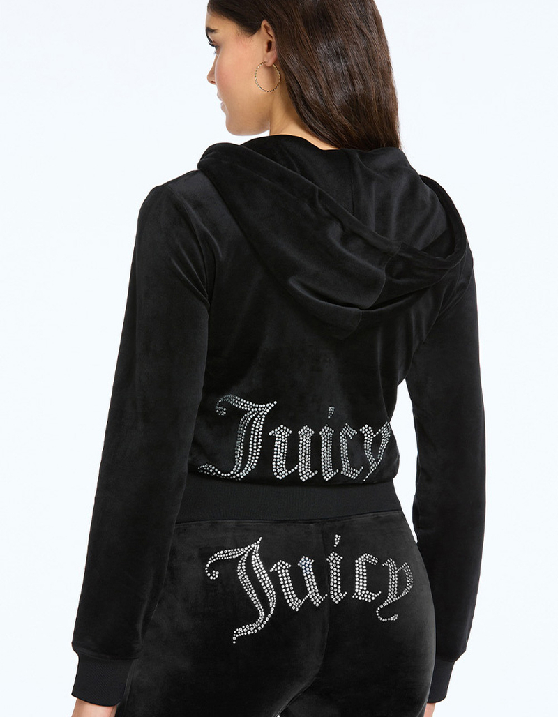 JUICY COUTURE OG Bling Womens Zip-Up Hoodie - BLACK | Tillys