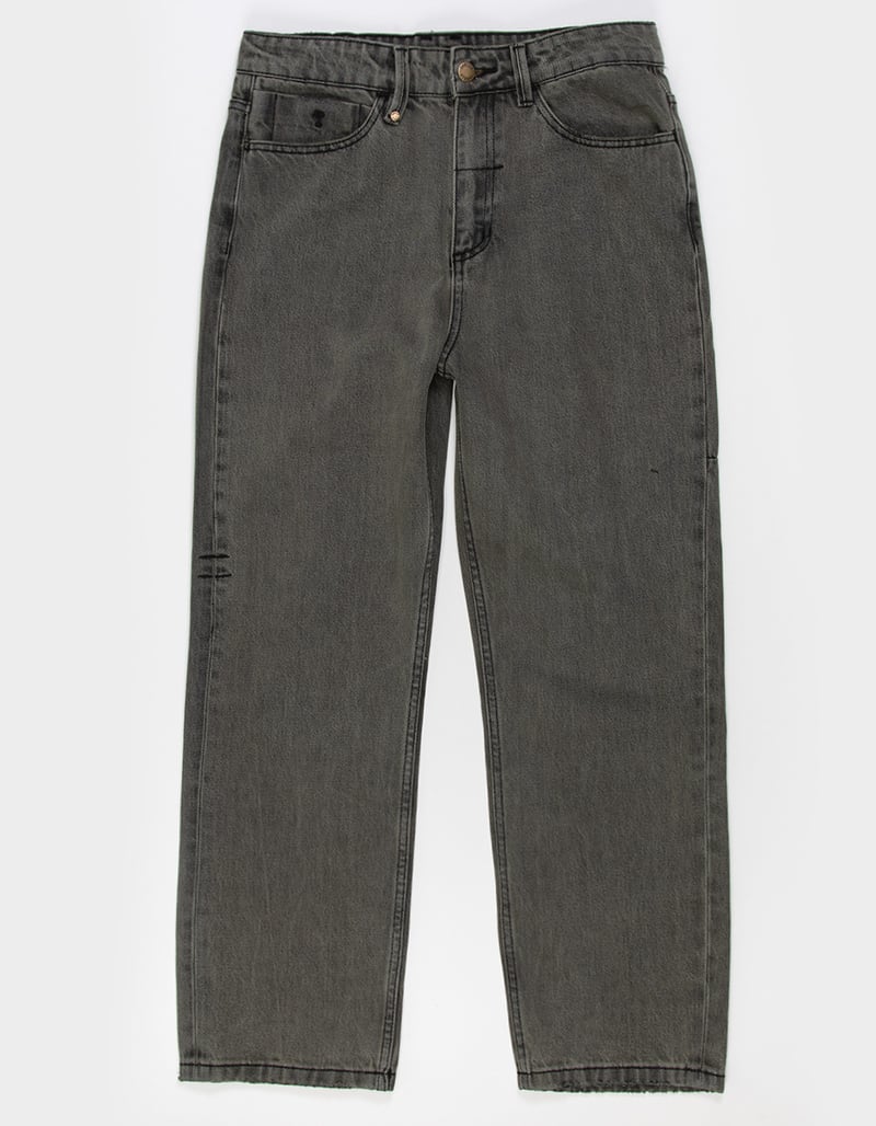 THRILLS Slacker Mens Relaxed Straight Jeans - WASHED BLACK | Tillys