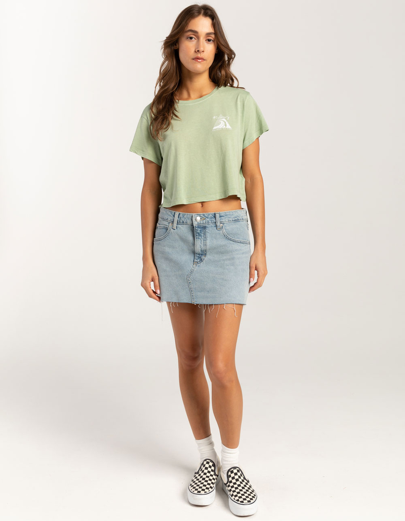 ROXY Maison Du Surf Womens Crop Tee - SAGE | Tillys
