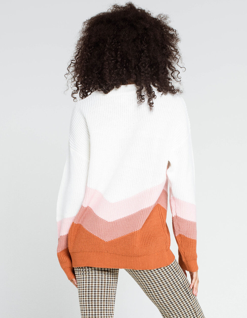 ROXY Open Door Womens Sweater - WHITE/PINK - M | Tillys