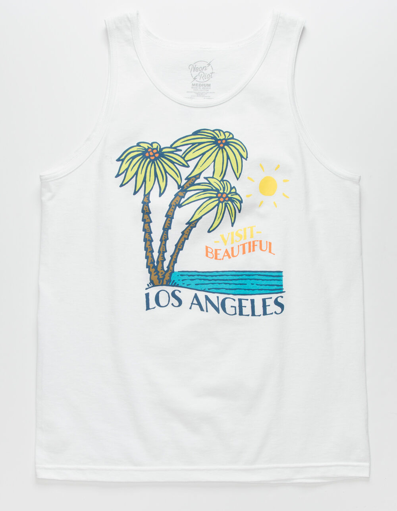 NEON RIOT Visit LA Mens Tank Top - WHITE - M | Tillys
