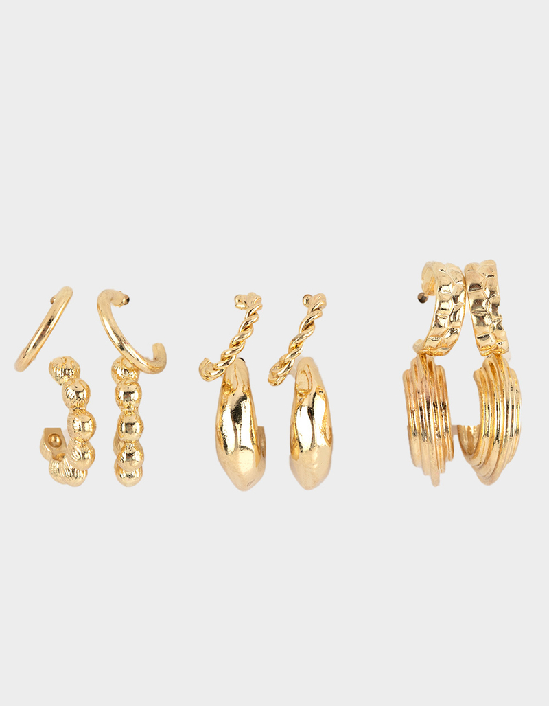FULL TILT 6 Pack Multi Hoop Earrings - GOLD | Tillys