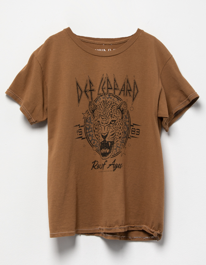 VINYL ICONS Def Leppard Girls Oversized Tee - CAMEL | Tillys