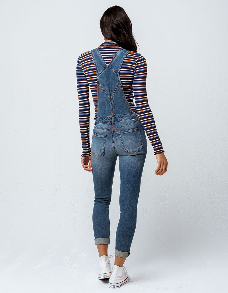 Ivy And Main Zip Front Womens Denim Overalls Med Blast 5 Tillys