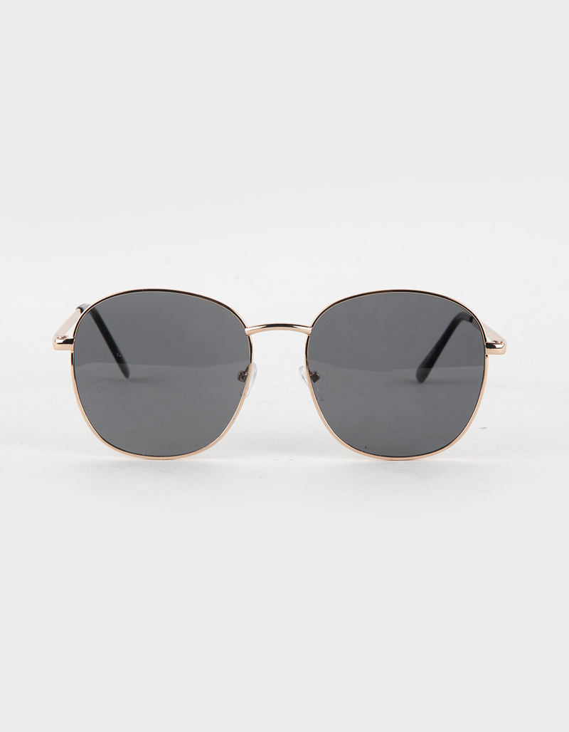 RSQ Oversized Round Render Sunglasses - GOLD - ONE SIZE | Tillys
