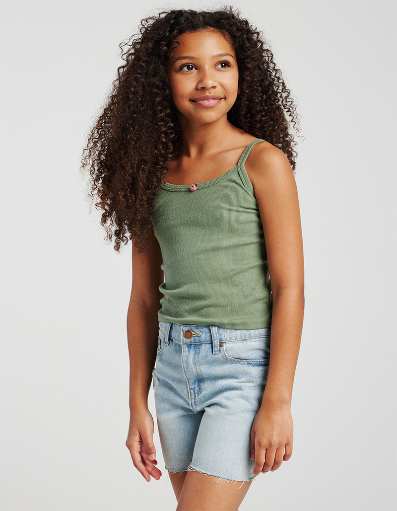 FULL TILT Essentials Rosette Girls Cami - SAGE | Tillys