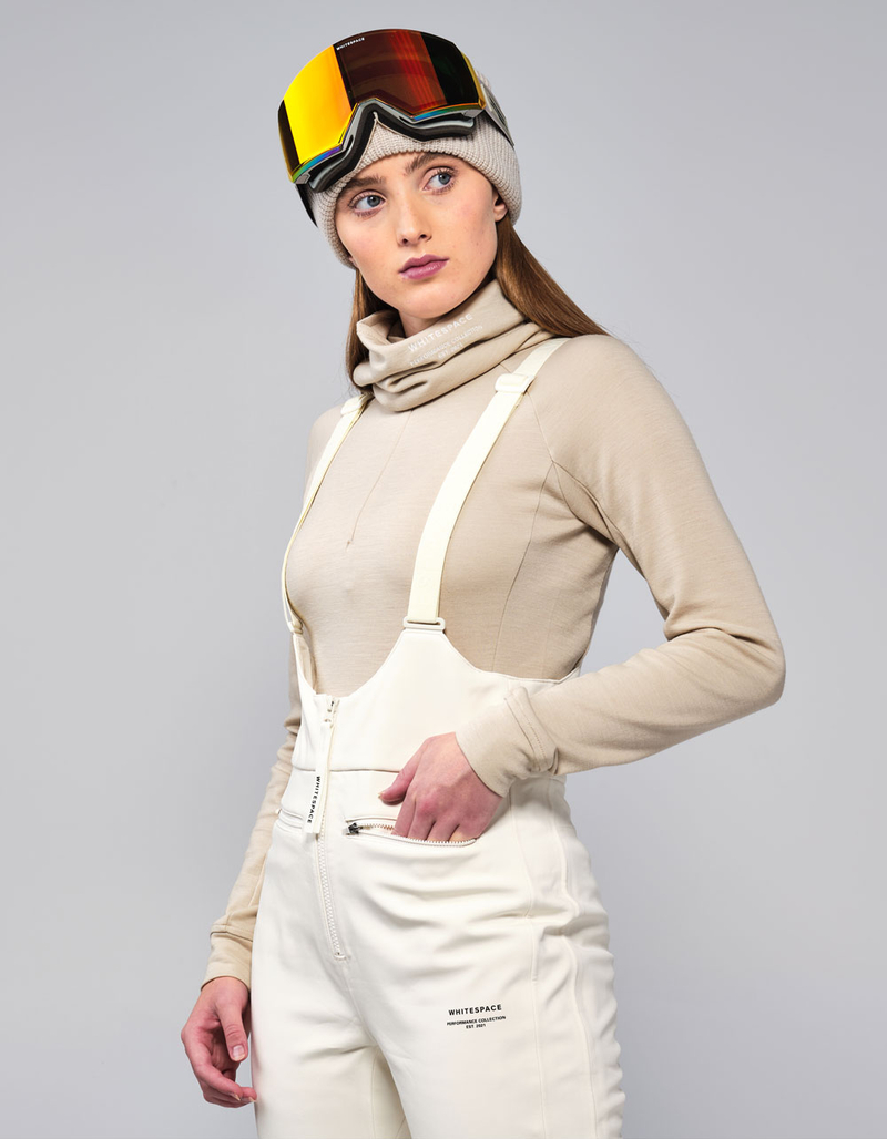 WHITESPACE High Waisted Womens Bib Snow Pants - SOFT WHITE | Tillys