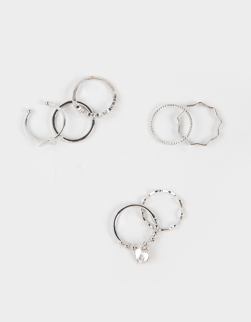 FULL TILT 6 Pack Cross/Locket Ring Set - SILVER | Tillys