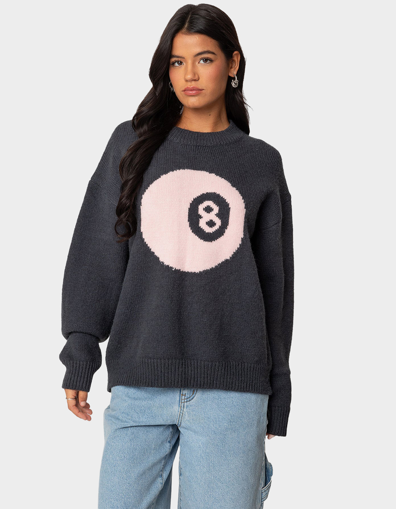 EDIKTED Magic 8 Oversized Chunky Knit Sweater - GRAY | Tillys