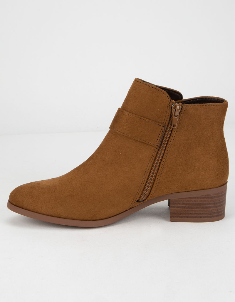 QUPID Buckle Brown Womens Booties - BROWN - 8 | Tillys