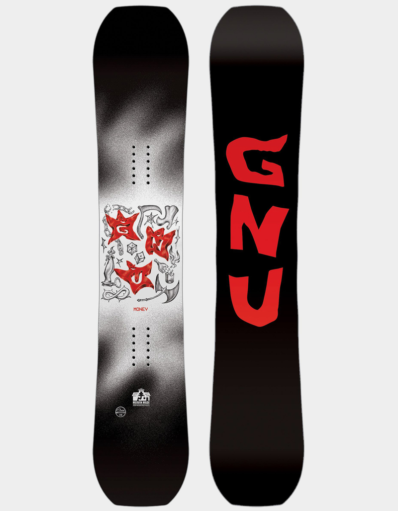 GNU Money Snowboard - BLK/RED - 154 | Tillys