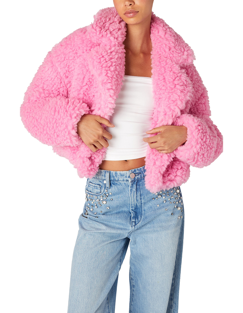 BLANK NYC Candy Bar Sherpa Womens Jacket - PINK | Tillys