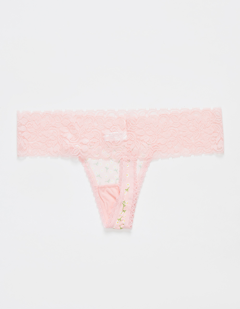 LOVE LIBBY Skylar Lace Thong - LIGHT PINK | Tillys