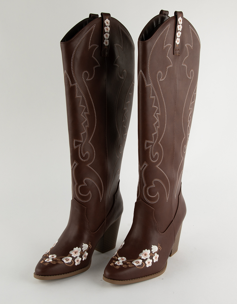 SODA Kaitlin Womens Tall Western Boots - COGNAC | Tillys