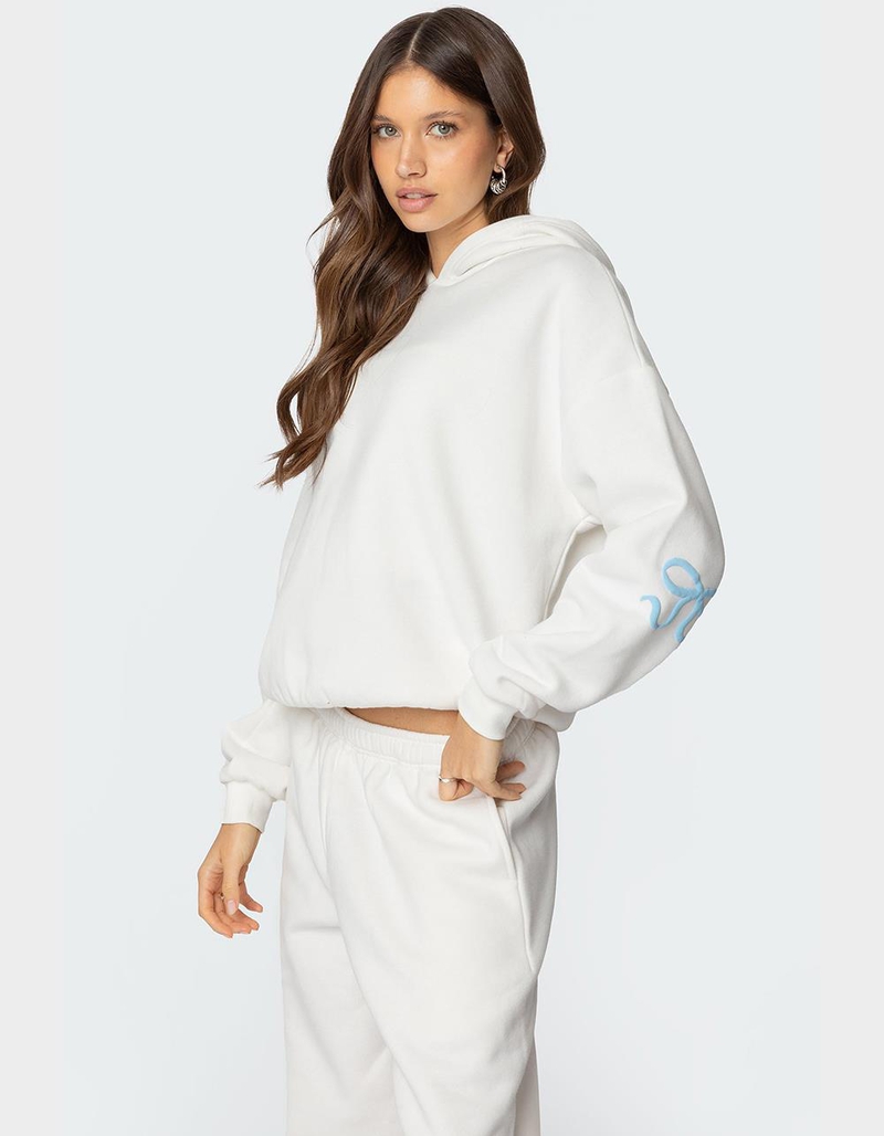 EDIKTED Bonney Bow Detail Hoodie - BEIGE | Tillys