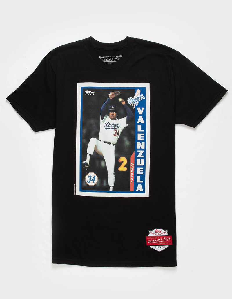 MITCHELL & NESS Stargazing Fernando Valenzuela Mens Tee - BLACK - M ...