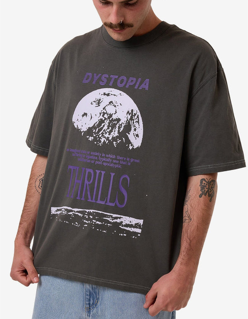THRILLS Dystopia Mens Boxy Oversized Tee - BLACK - M | Tillys