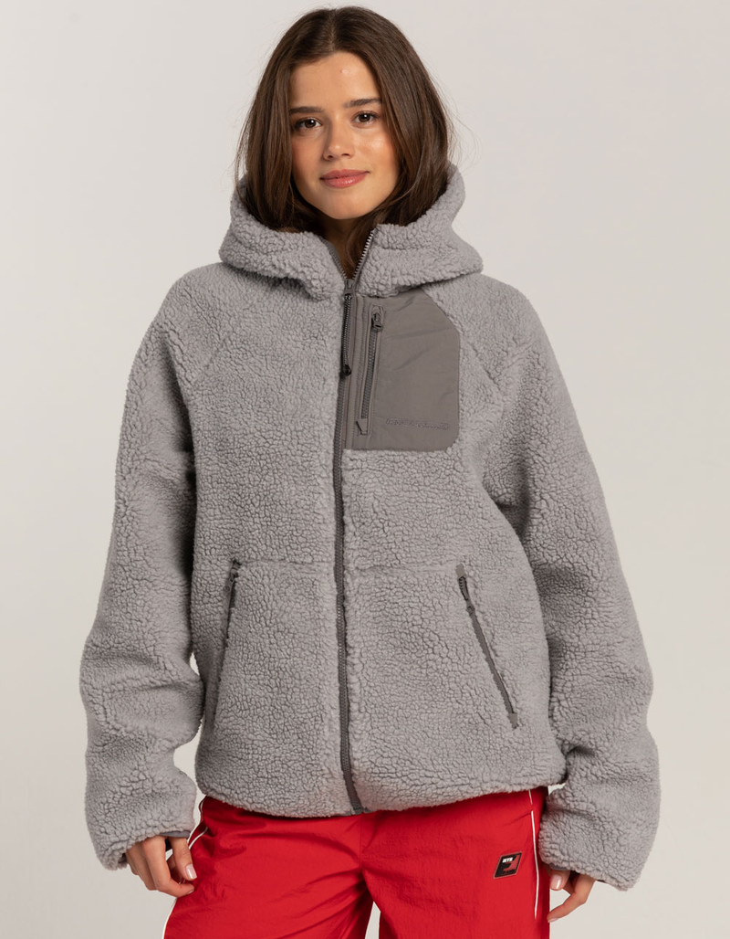 IETS FRANS Borg Fleece Womens Jacket - GRAY | Tillys