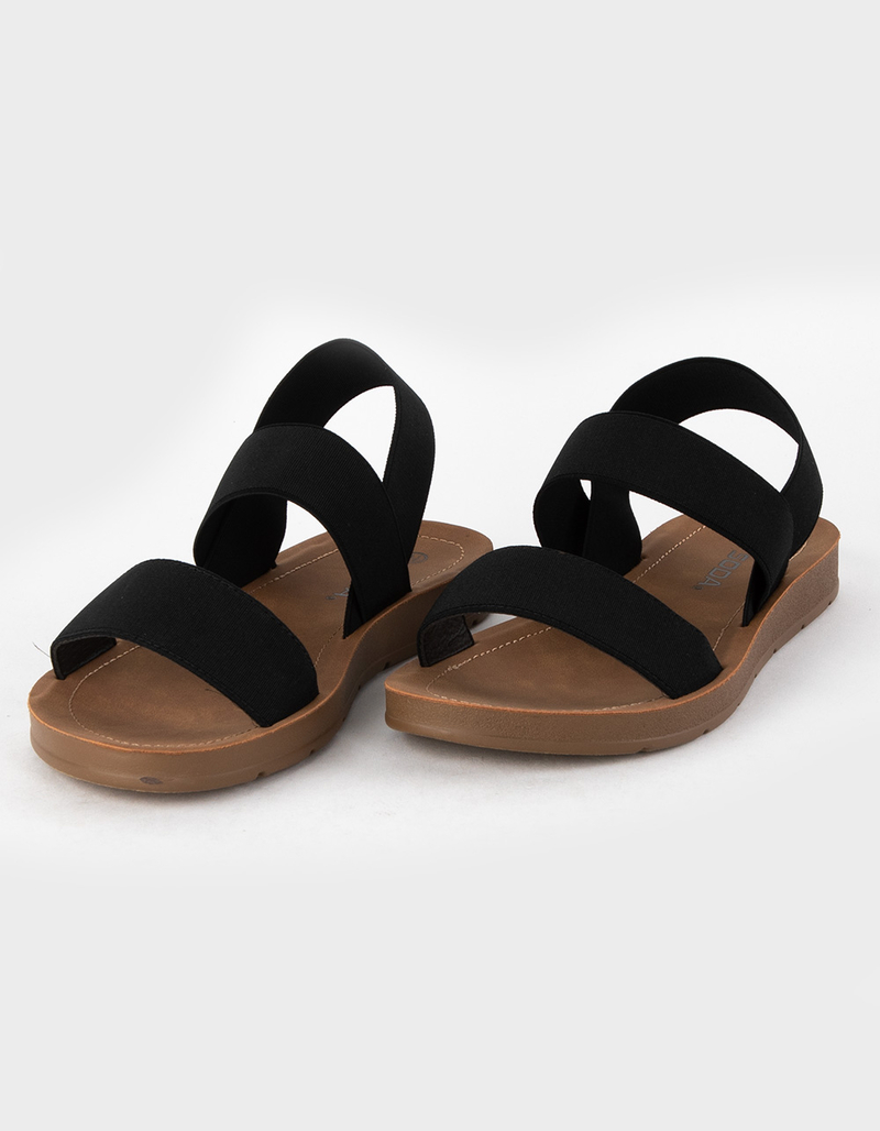 SODA Seeing Elastic Strap Womens Sandals - BLACK - 5.5 | Tillys