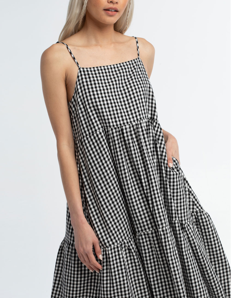 BRIXTON Gingham Midi Dress - BLK/WHT | Tillys