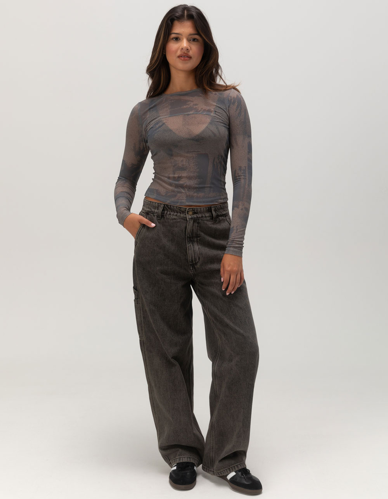 THRILLS In Formation Womens Mesh Top - GRAPHITE | Tillys