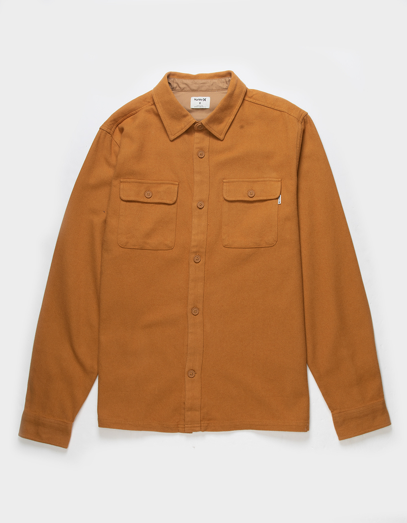HURLEY Santa Cruz Mens Twill Flannel - EARTH - XL | Tillys