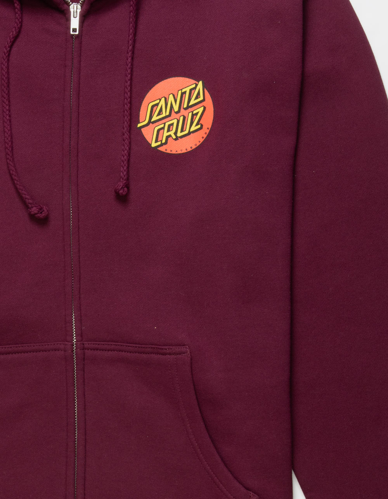 SANTA CRUZ Classic Dot Mens Zip-Up Hoodie - MAROON - M | Tillys