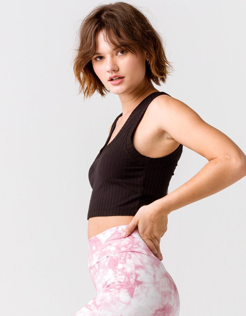 FREE PEOPLE Blissed Out Scoop Neck Womens Black Tank - BLACK - M | Tillys