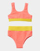 SEAESTA SURF Textured Girls Bralette Bikini Set - CORAL COMBO | Tillys
