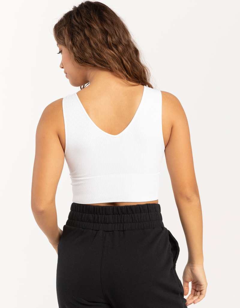 FULL TILT Seamless Deep V Womens Tank Top - WHITE - M/L | Tillys