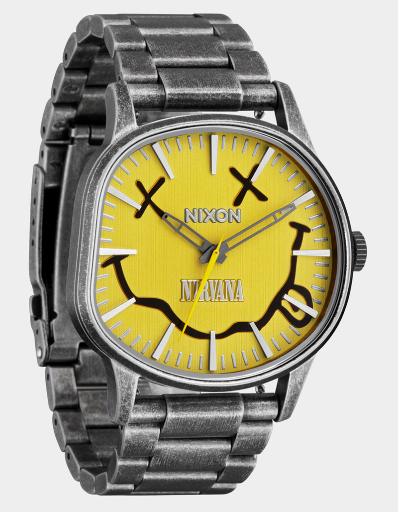 NIXON x Nirvana Wobble Sentry Stainless Steel Watch - YELLOW NIRVANA ...