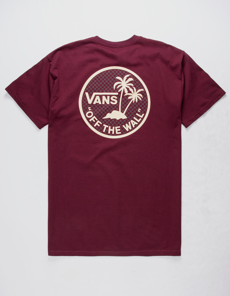 VANS Palm Checkerboard Mens Tee - BURGUNDY - XL | Tillys
