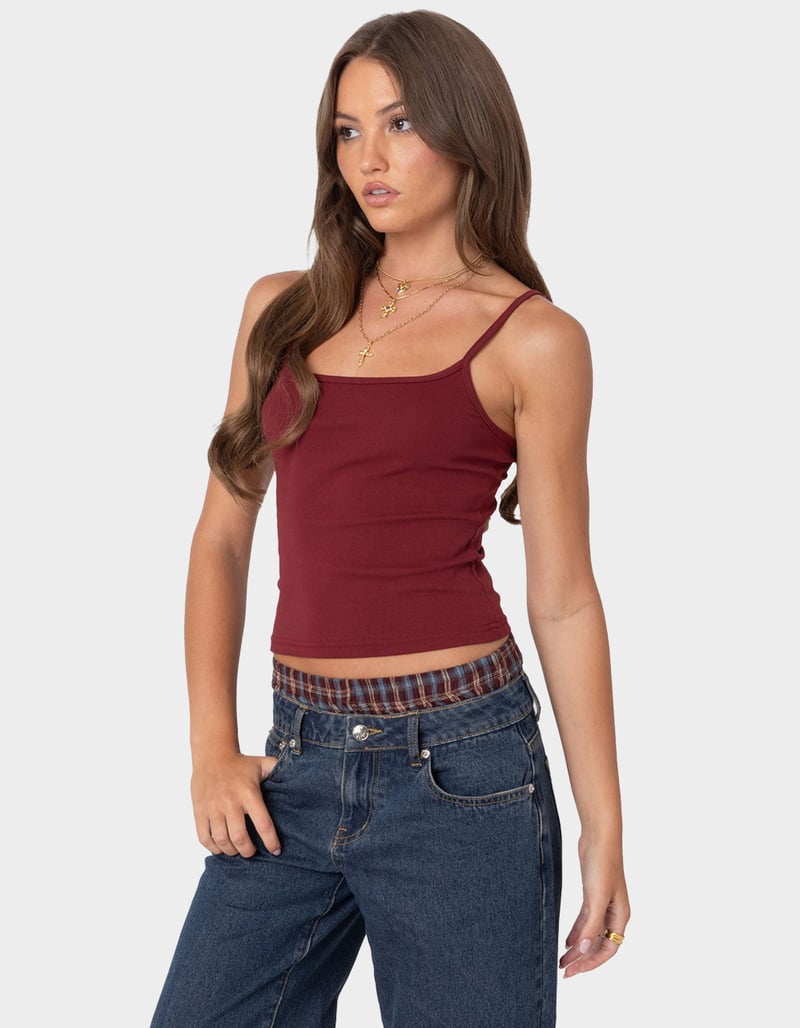 EDIKTED Deanna Tank Top - DK RED | Tillys
