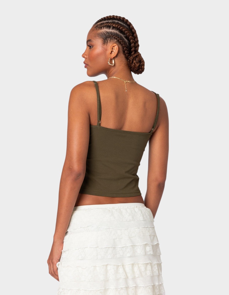 EDIKTED Deanna Tank Top - DK GREEN | Tillys