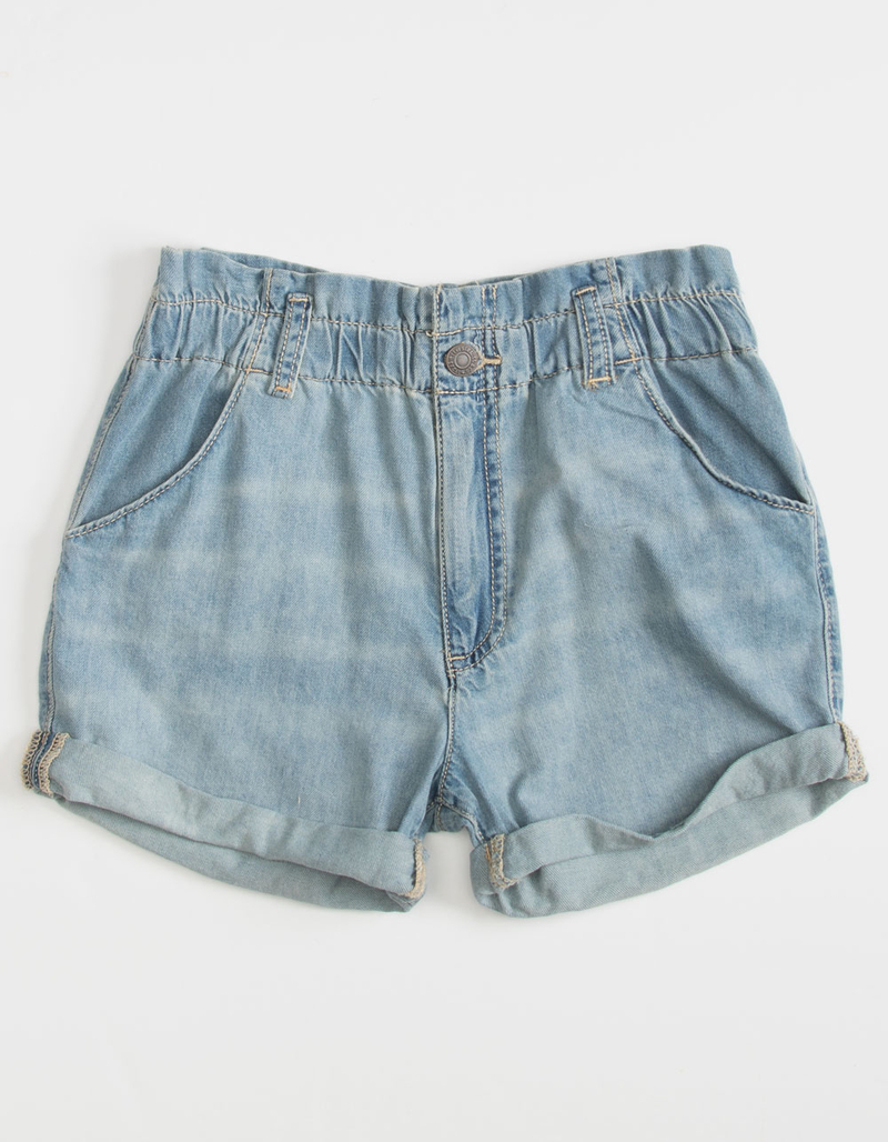 LEVI'S High Rise Girls Scrunchie Shorts - LIGHT WASH - 14 | Tillys