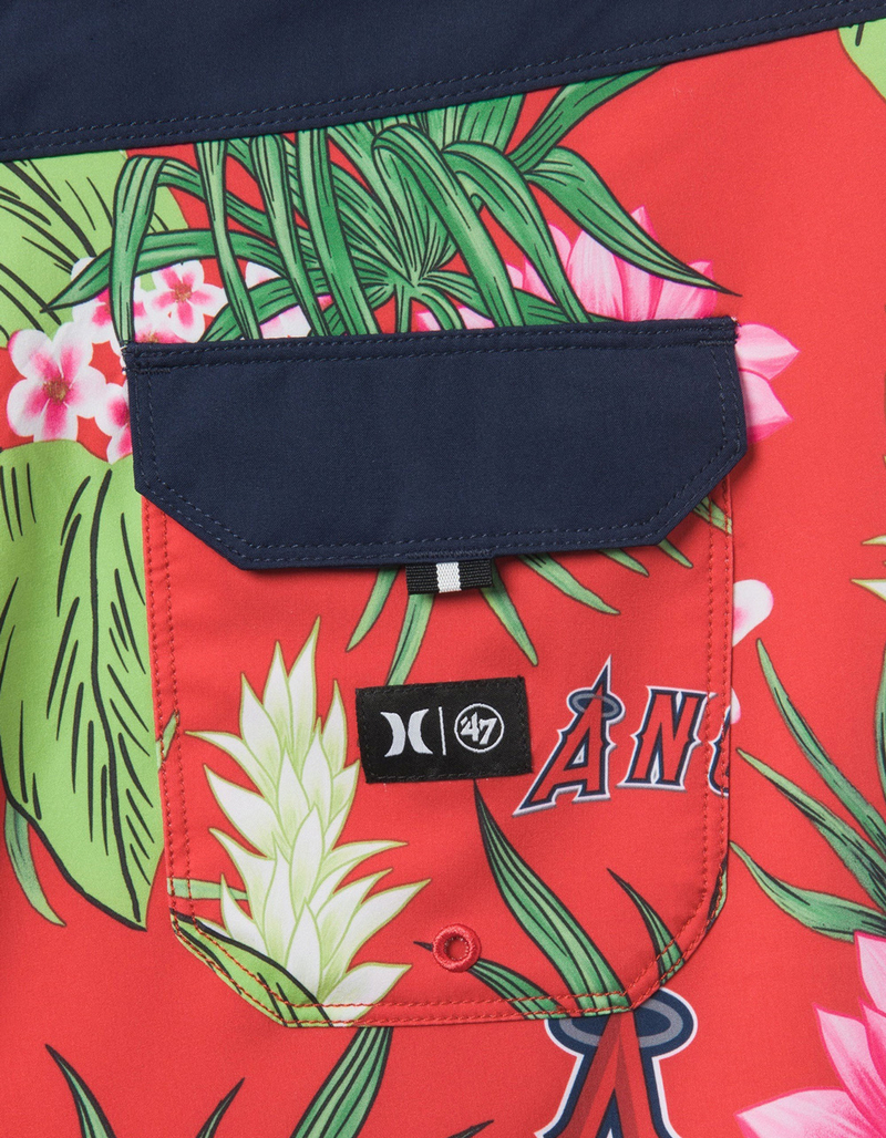 HURLEY x '47 Los Angeles Angels Mens Phantom Boardshorts - RED | Tillys
